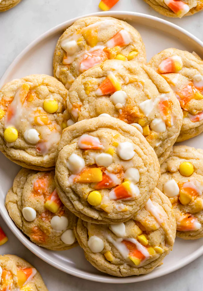 White Chocolate Candy Corn Cookies Recipe - Wasian Cookery