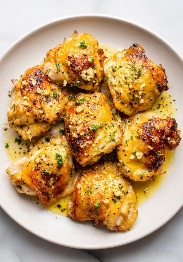 Air Fryer Chicken with Garlic Butter Recipe